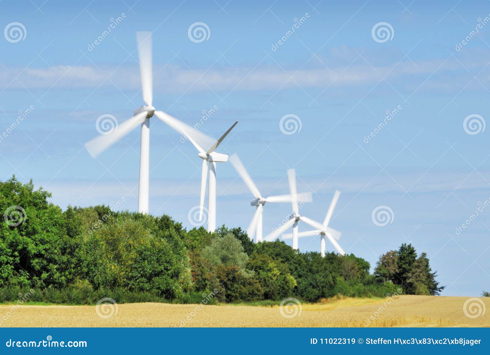 Turning Wind Turbines stock image. Image of action, corn - 11022319