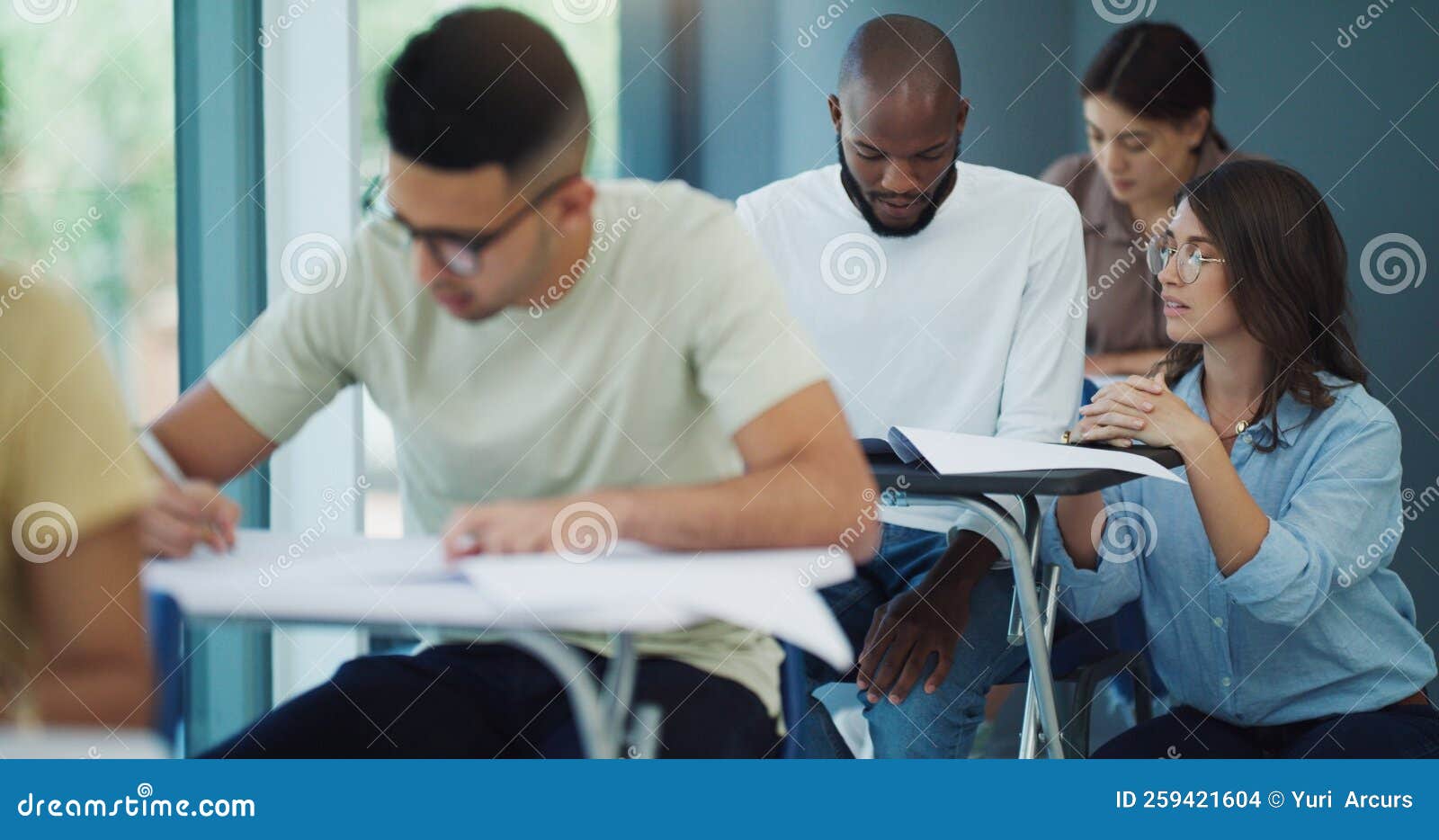 Turning Windows into Doors. a Professor Helping a Student during an ...