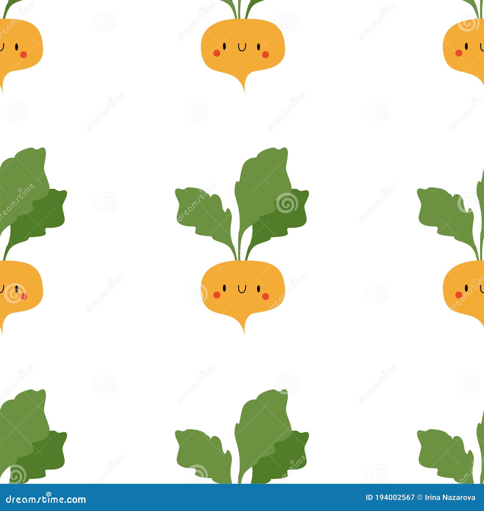 Kawaii Cartoon Turnip.Vegetables, Healthy Food Stock Vector ...