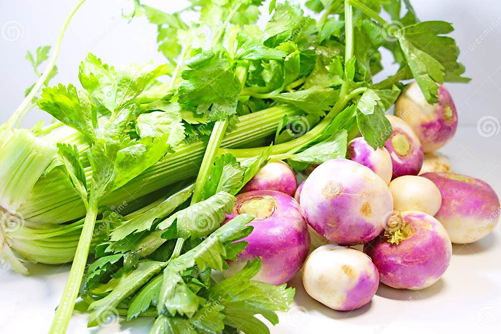 Turnip and celery stock image. Image of table, salad - 90010361