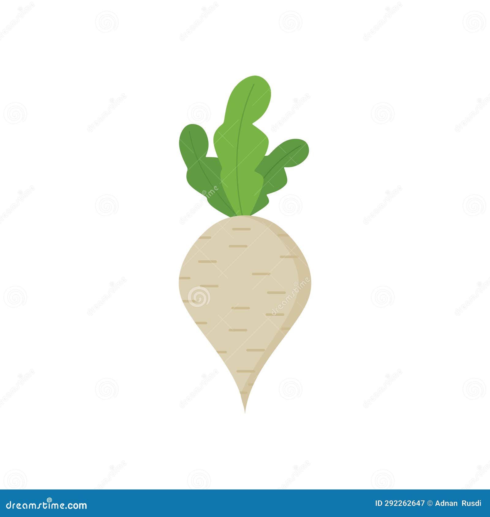 Turnip Flat Design Vector Illustration Stock Illustration ...