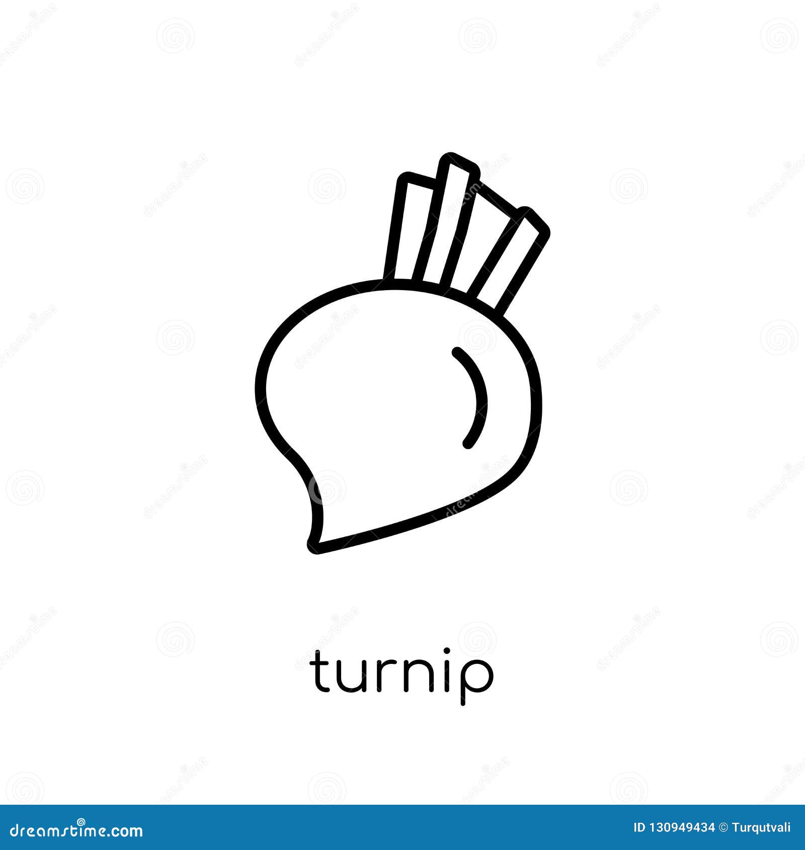 Turnip Icon from Fruit and Vegetables Collection. Stock Vector ...