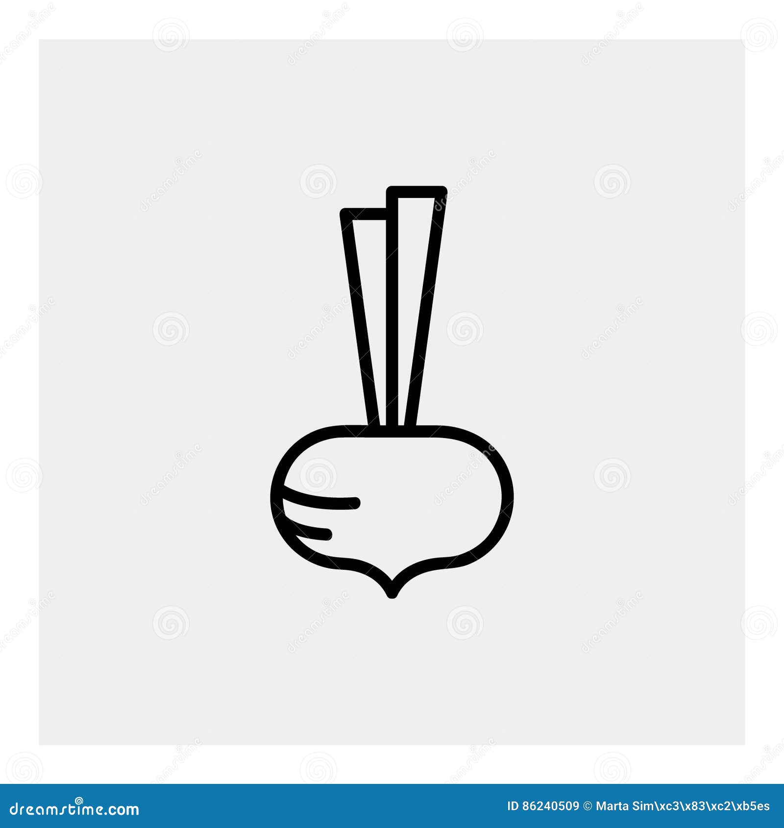 Turnip icon outline stock illustration. Illustration of geometric ...