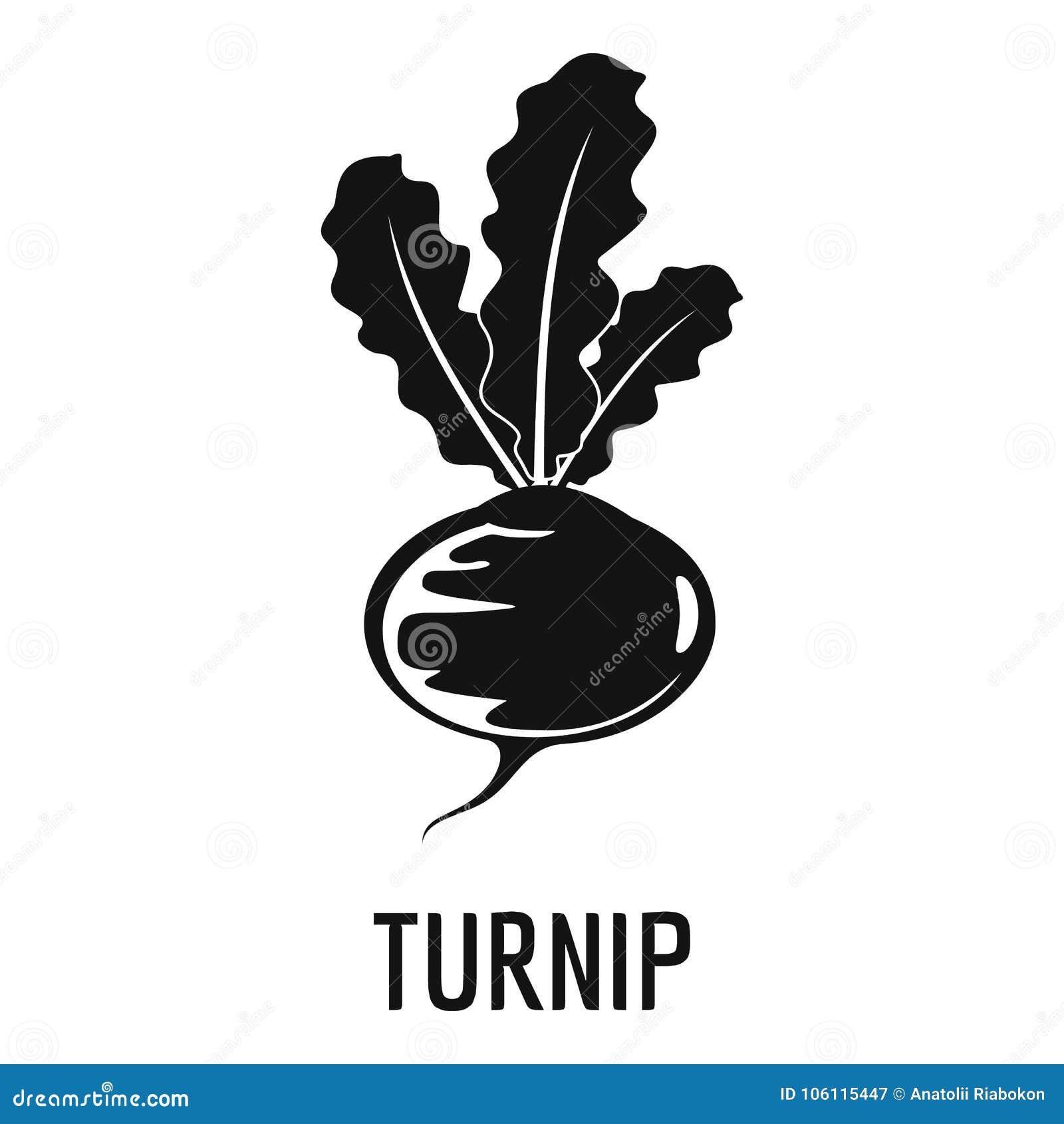 Turnip icon, simple style. stock vector. Illustration of leaf - 106115447
