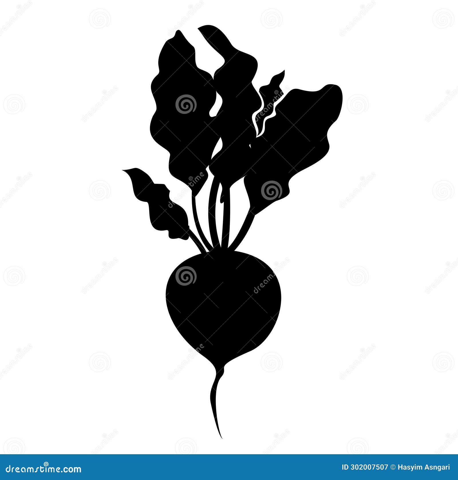 Turnip Silhouette Vector Illustration Stock Illustration - Illustration ...