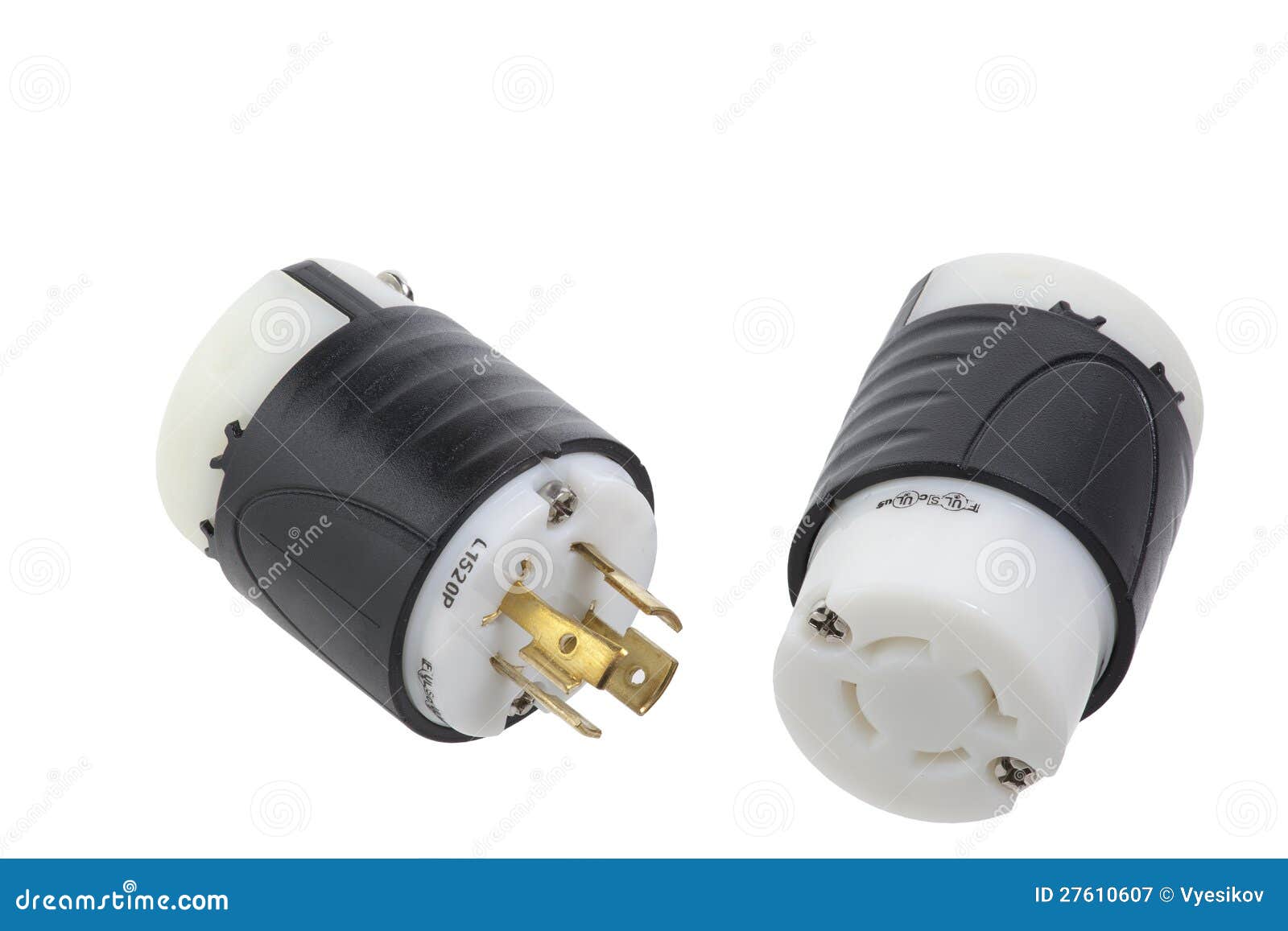 Turnlock Connector and Plug Stock Image - Image of wire, electrical ...