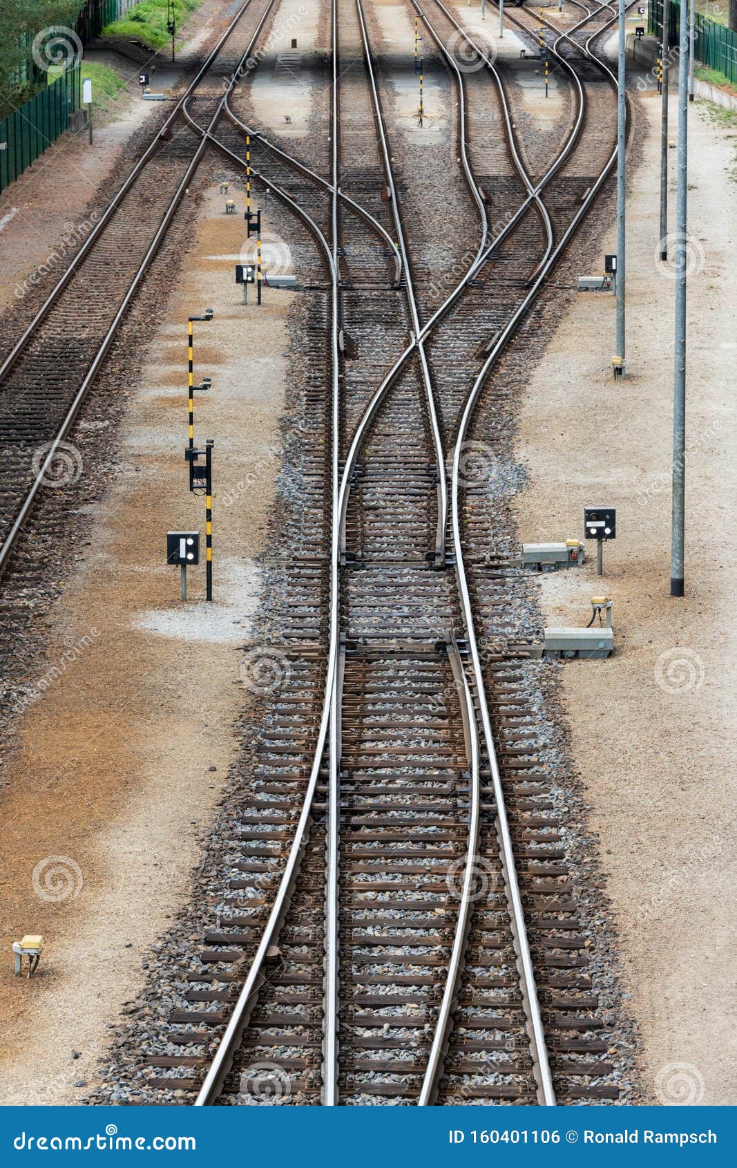 Tracks with Points at the Railway Stock Photo - Image of station ...