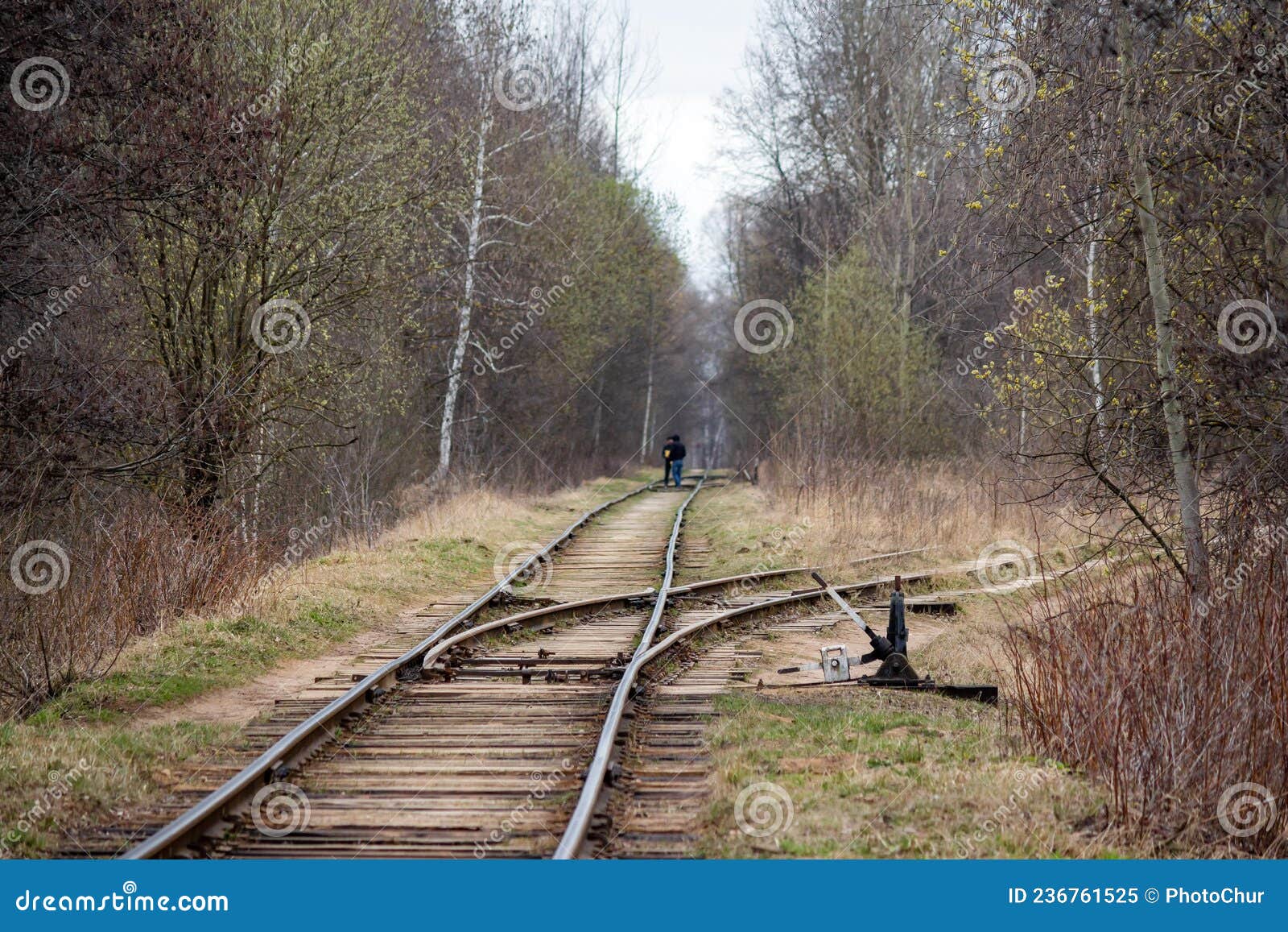 A Turnout Switch on Railway Tracks Stock Image - Image of outdoor ...