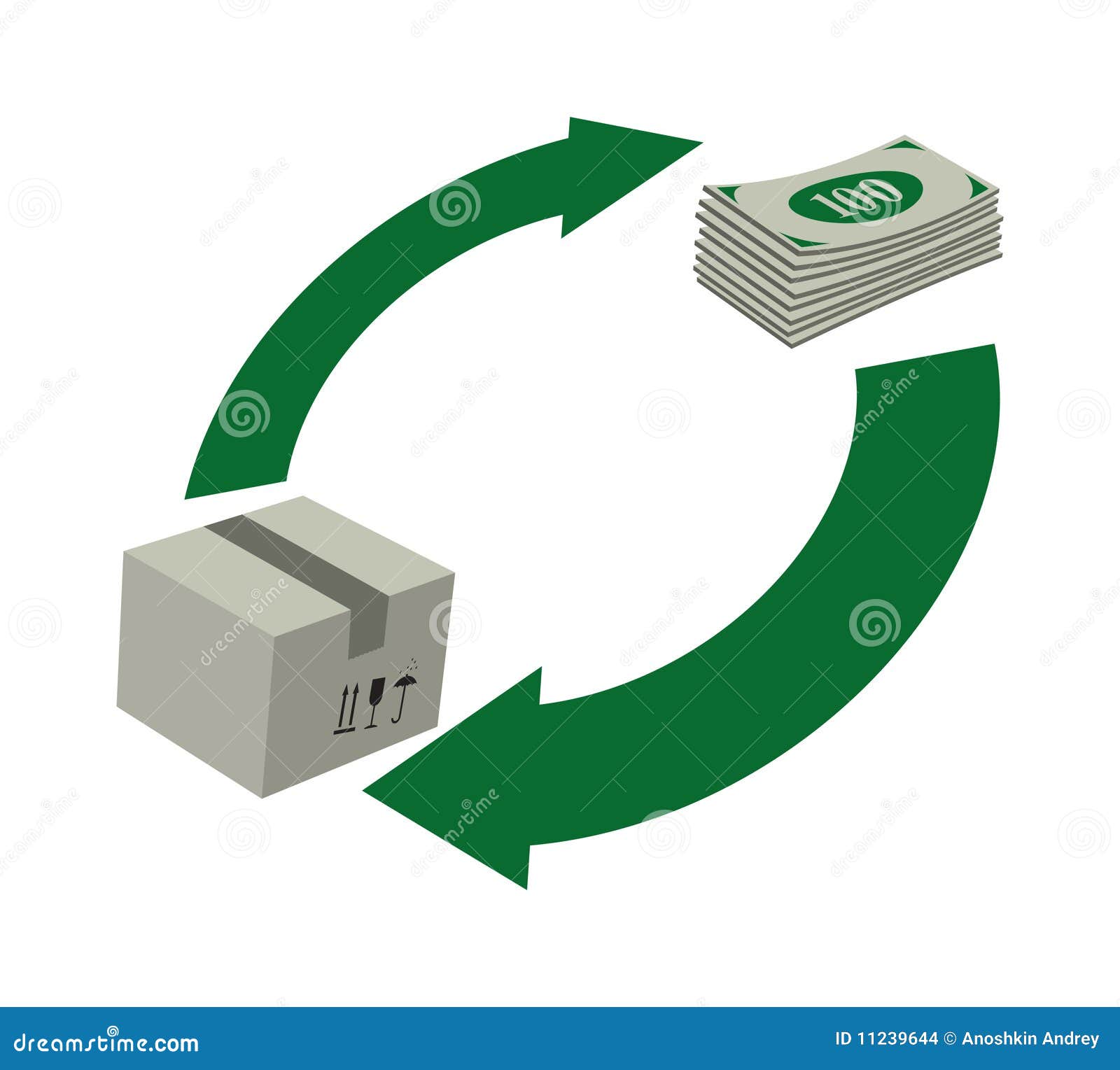 Turnover of money stock vector. Illustration of gain - 11239644