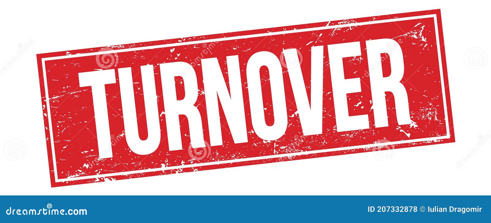 TURNOVER Text on Red Grungy Rectangle Stamp Stock Illustration ...