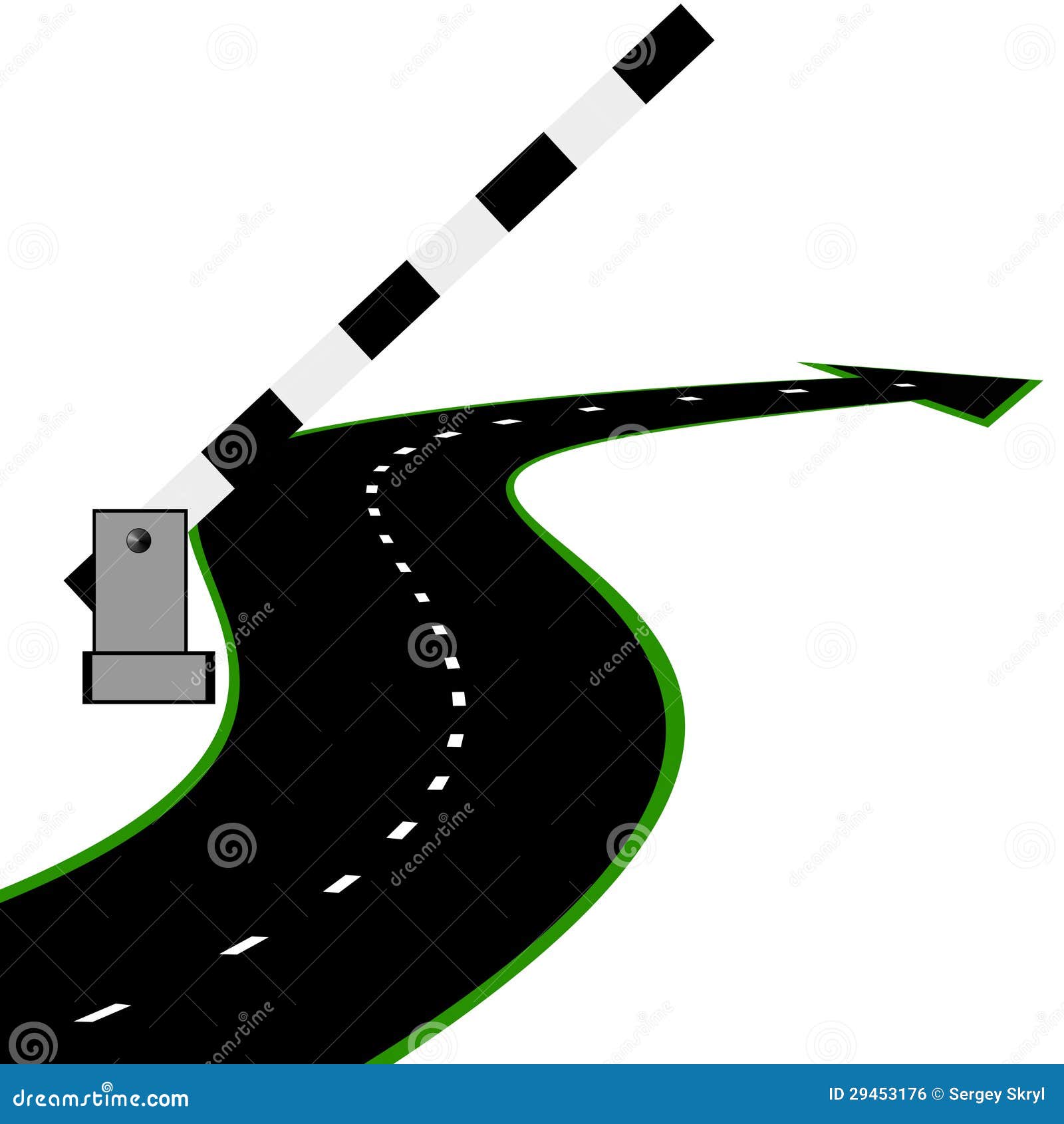 Turnpike and the road stock vector. Illustration of drawing - 29453176