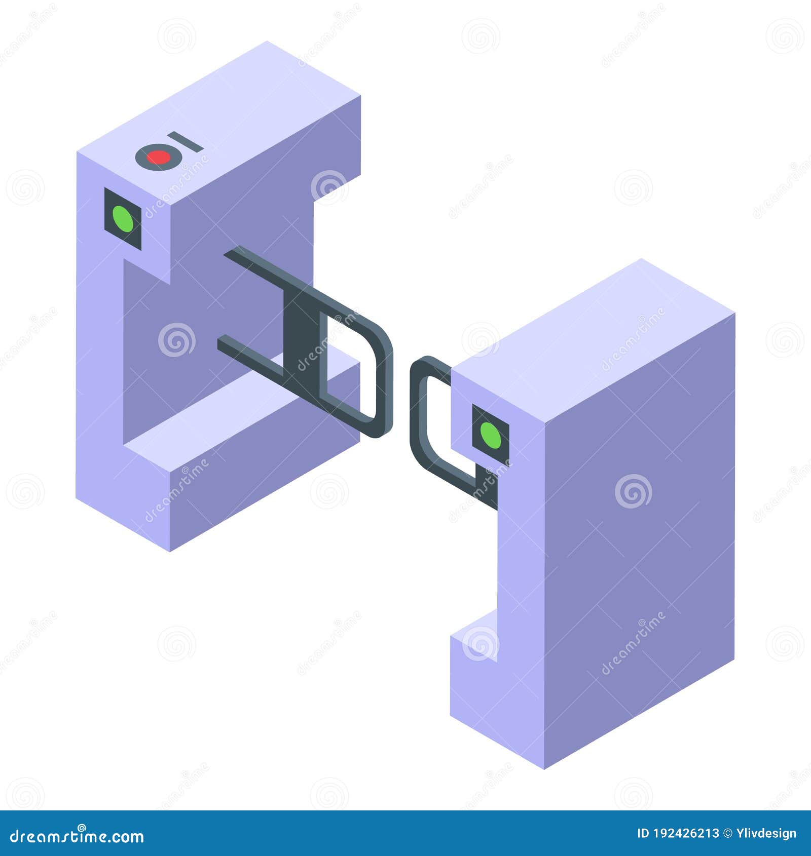Turnstile Control Icon, Isometric Style Stock Vector - Illustration of ...