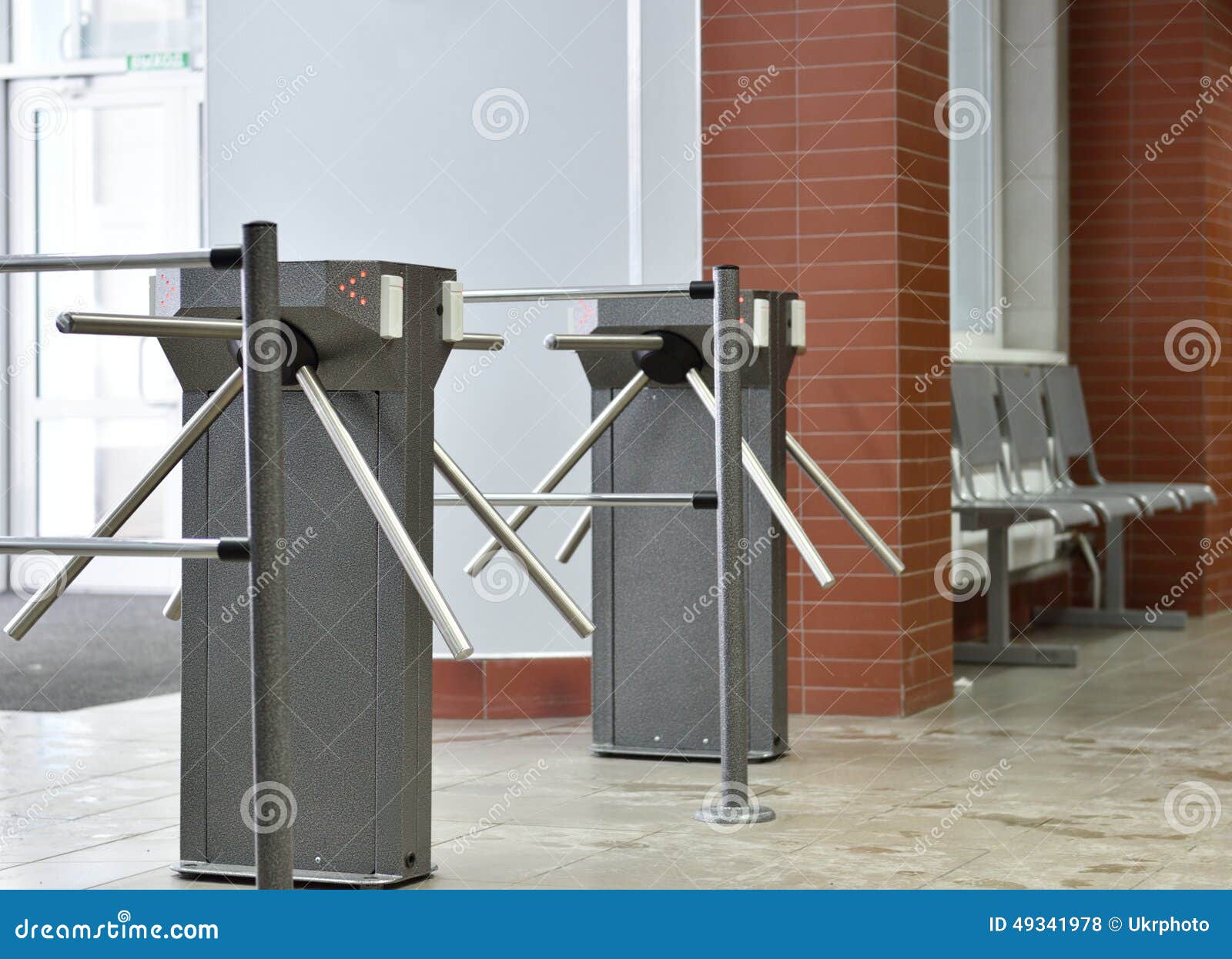 Turnstile stock photo. Image of entrance, turnstile, indoors - 49341978