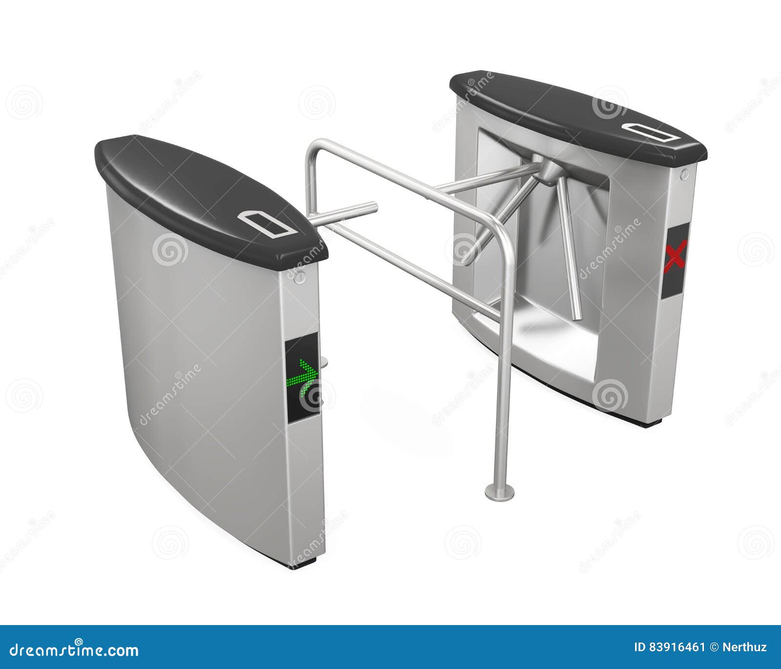 Turnstile Entrance And Exit Gates. Stock Photography | CartoonDealer ...