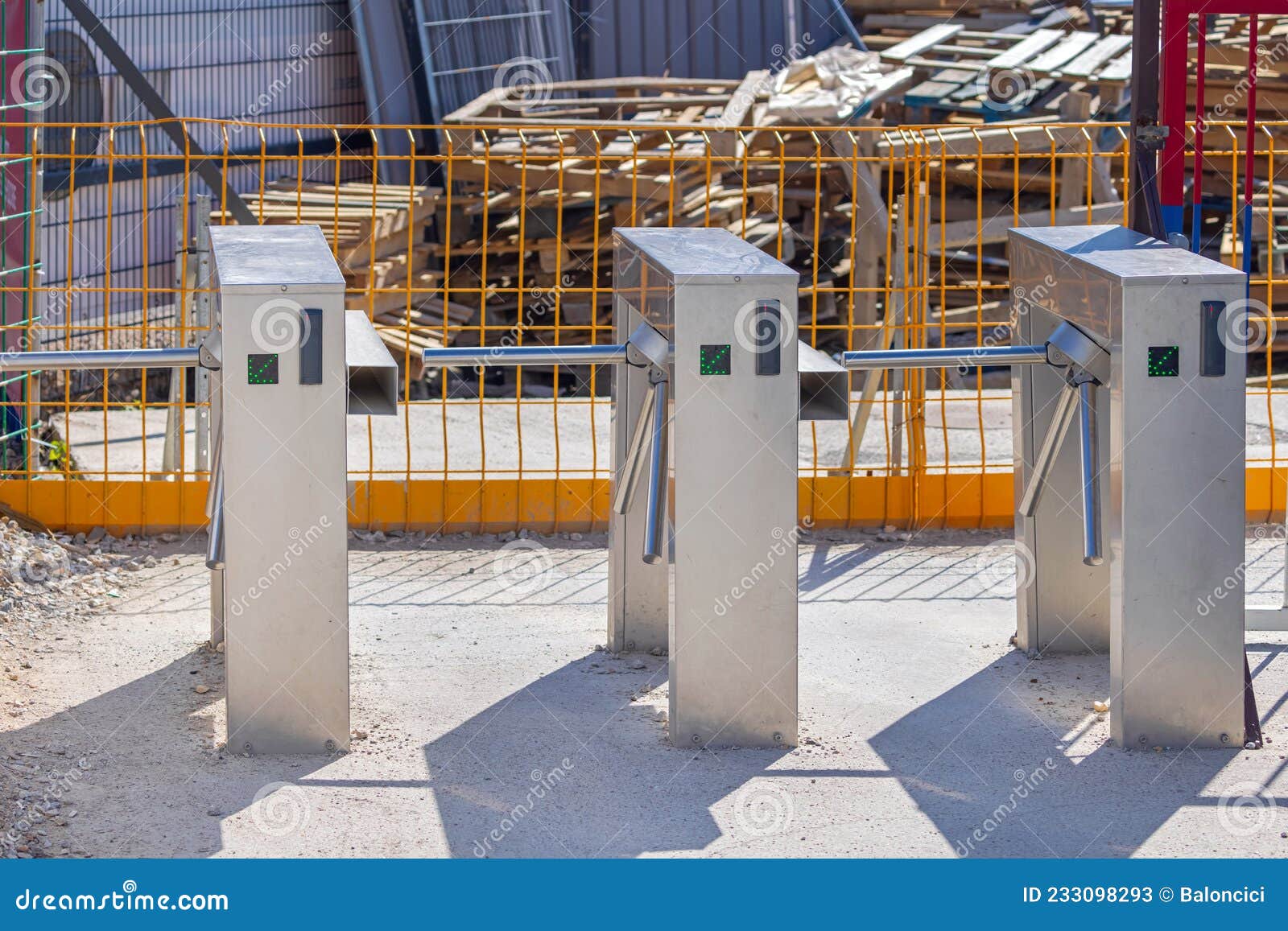 Construction Site Turnstile Stock Image - Image of turnpike, fall ...