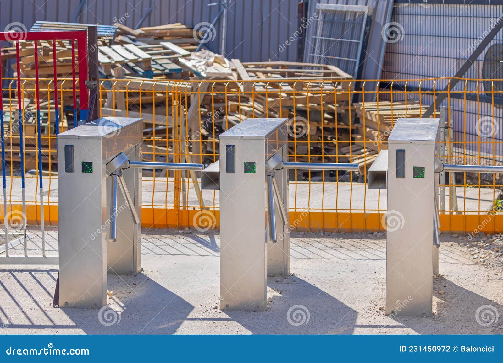 Turnstile Construction Site Stock Photo - Image of turnstile, device ...