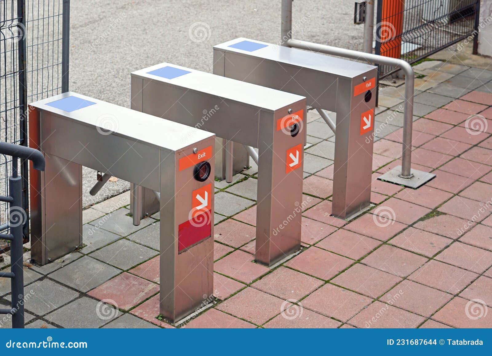 Turnstile gate stock photo. Image of control, exit, entrance - 231687644