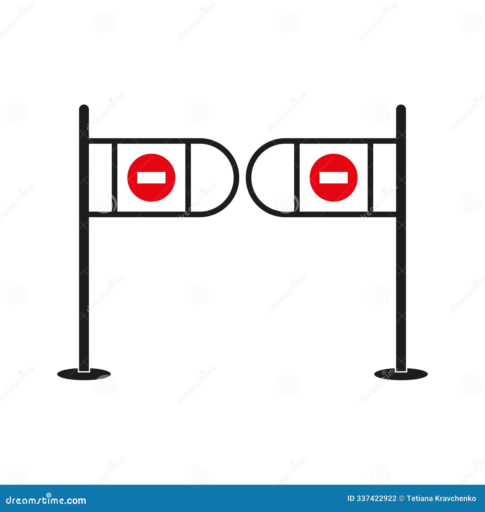 Turnstile Gate Icon. Entry Restriction Sign. Barrier with No Entry ...