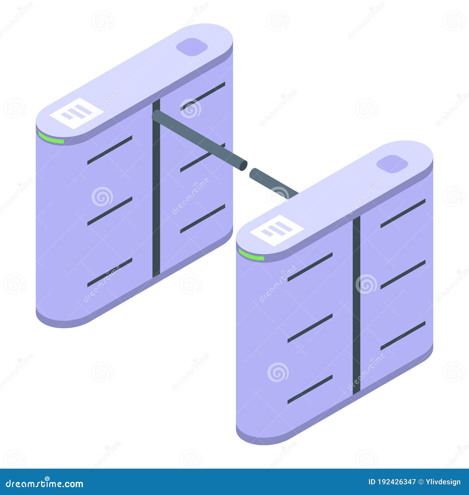 Turnstile Gate Icon, Isometric Style Stock Vector - Illustration of ...