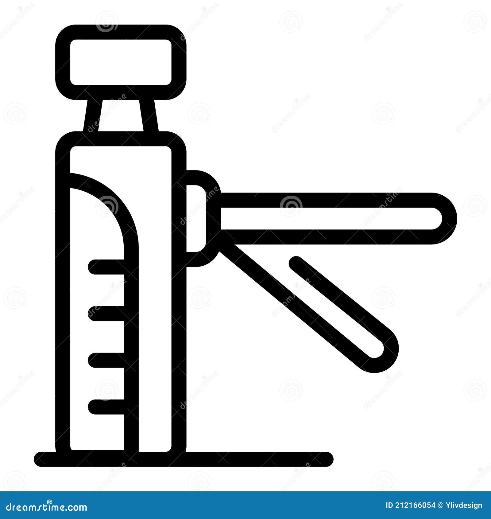 Turnstile Gate Icon, Outline Style Stock Vector - Illustration of ...