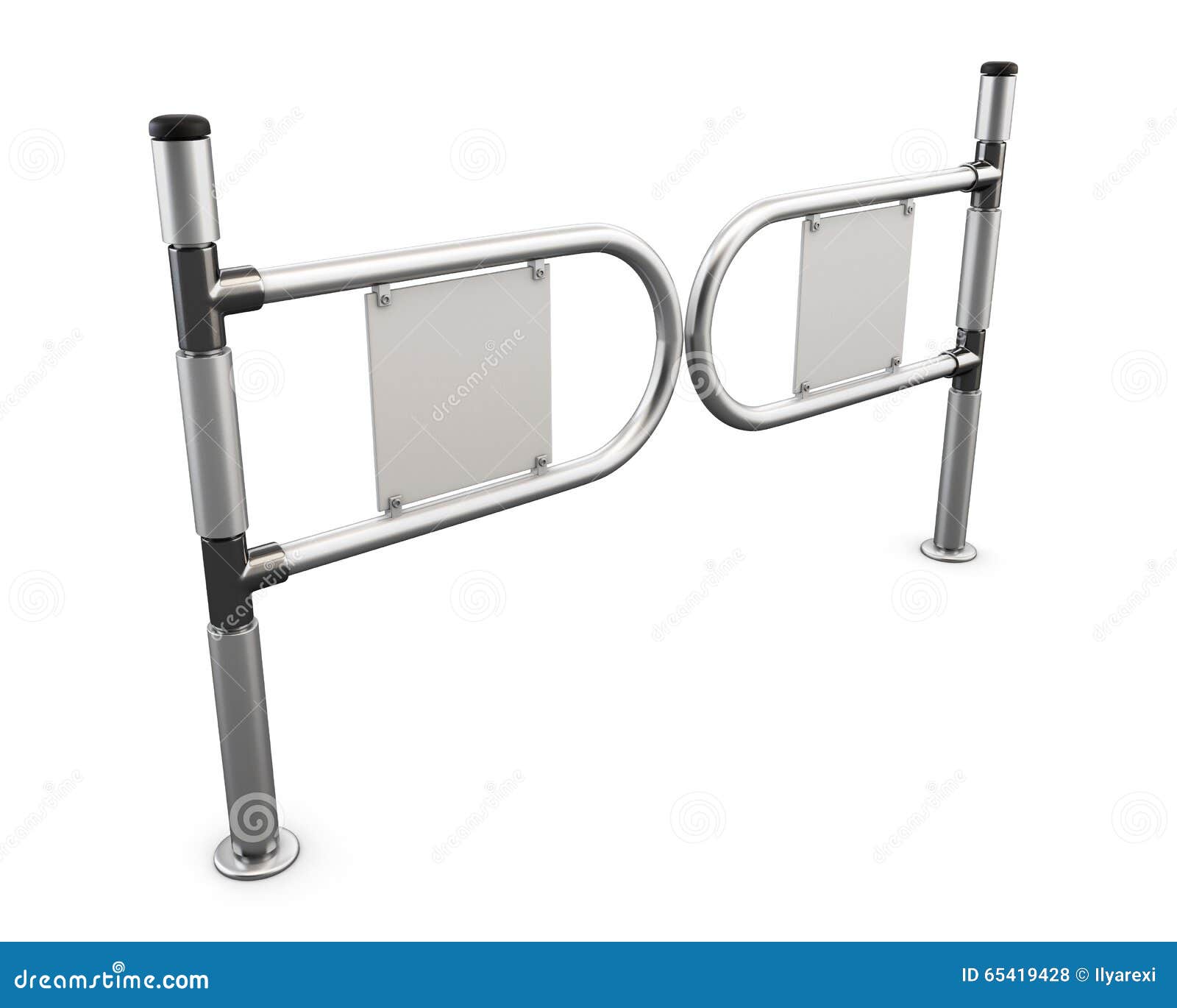 Turnstile Isolated on White Background. 3d. Stock Illustration ...