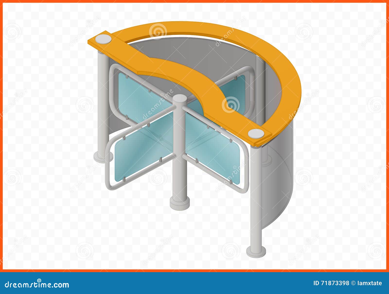 Turnstile Isometric Perspective View Stock Vector - Illustration of ...