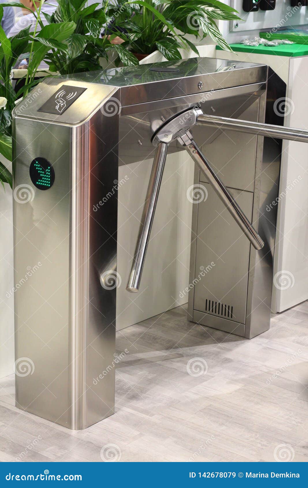 Turnstile for the Passage of People. Entry Exit, Identity Check Stock ...