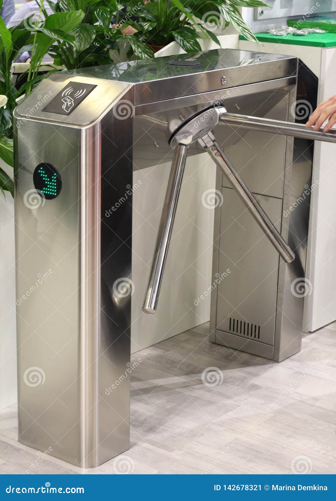 Turnstile for the Passage of People. Entry Exit, Identity Check Stock ...