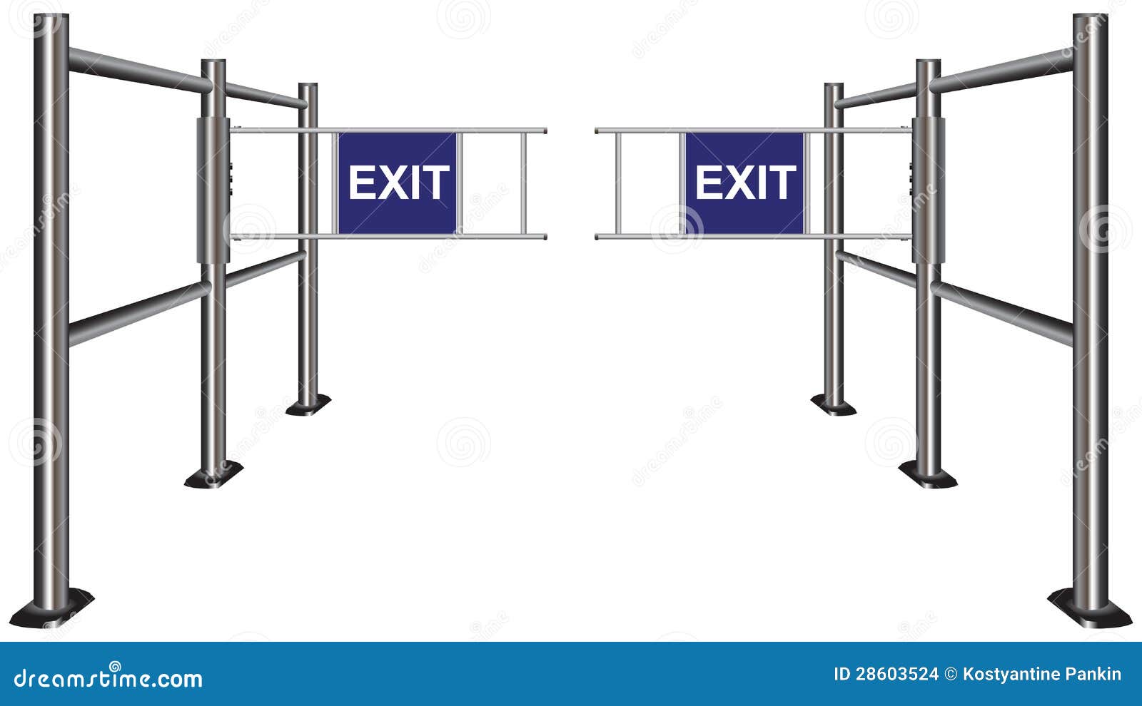 Turnstile pointing exit stock vector. Illustration of market - 28603524