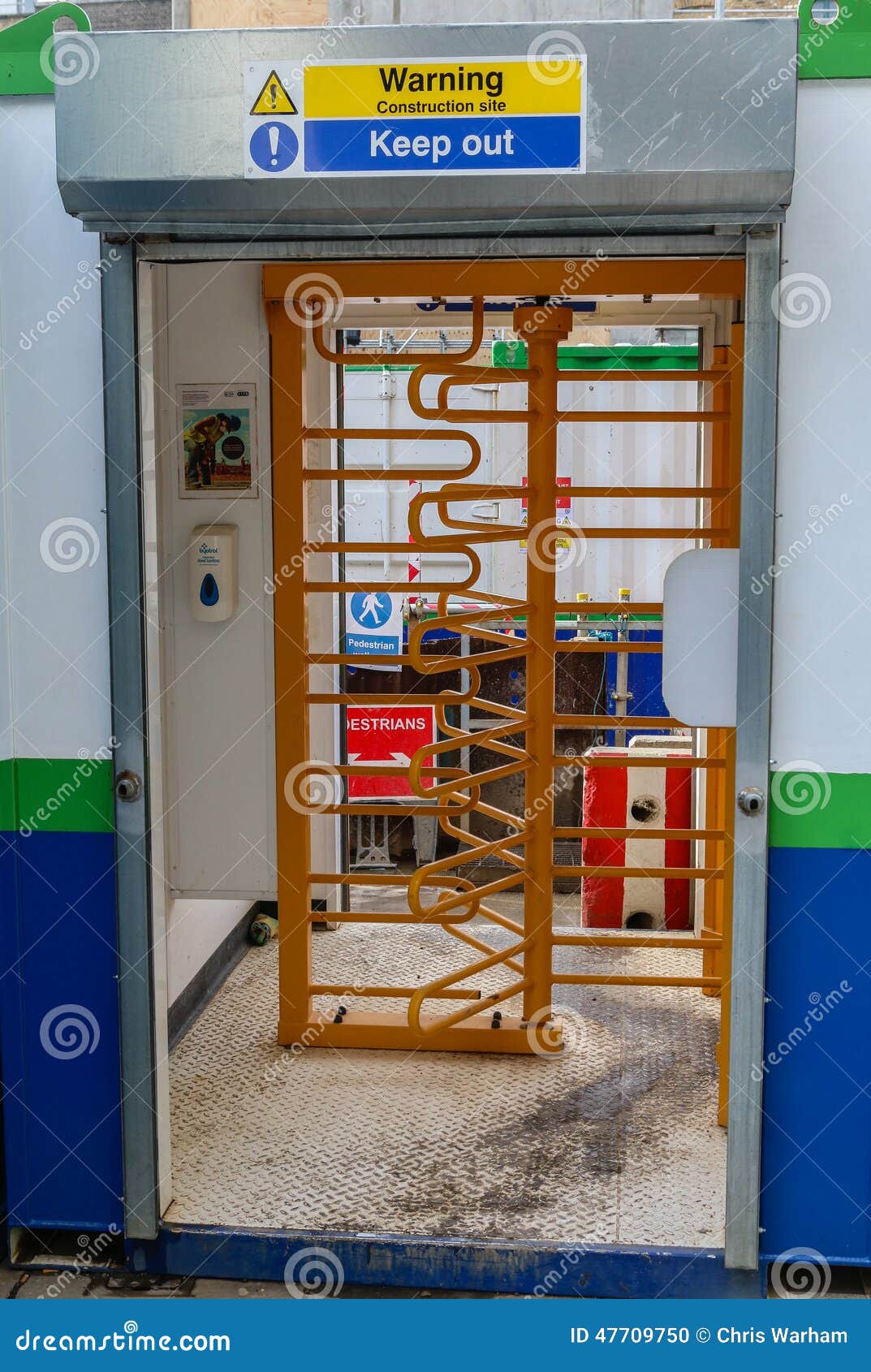 Turnstile Security Gateway Onto Construction Site Stock Photo - Image ...