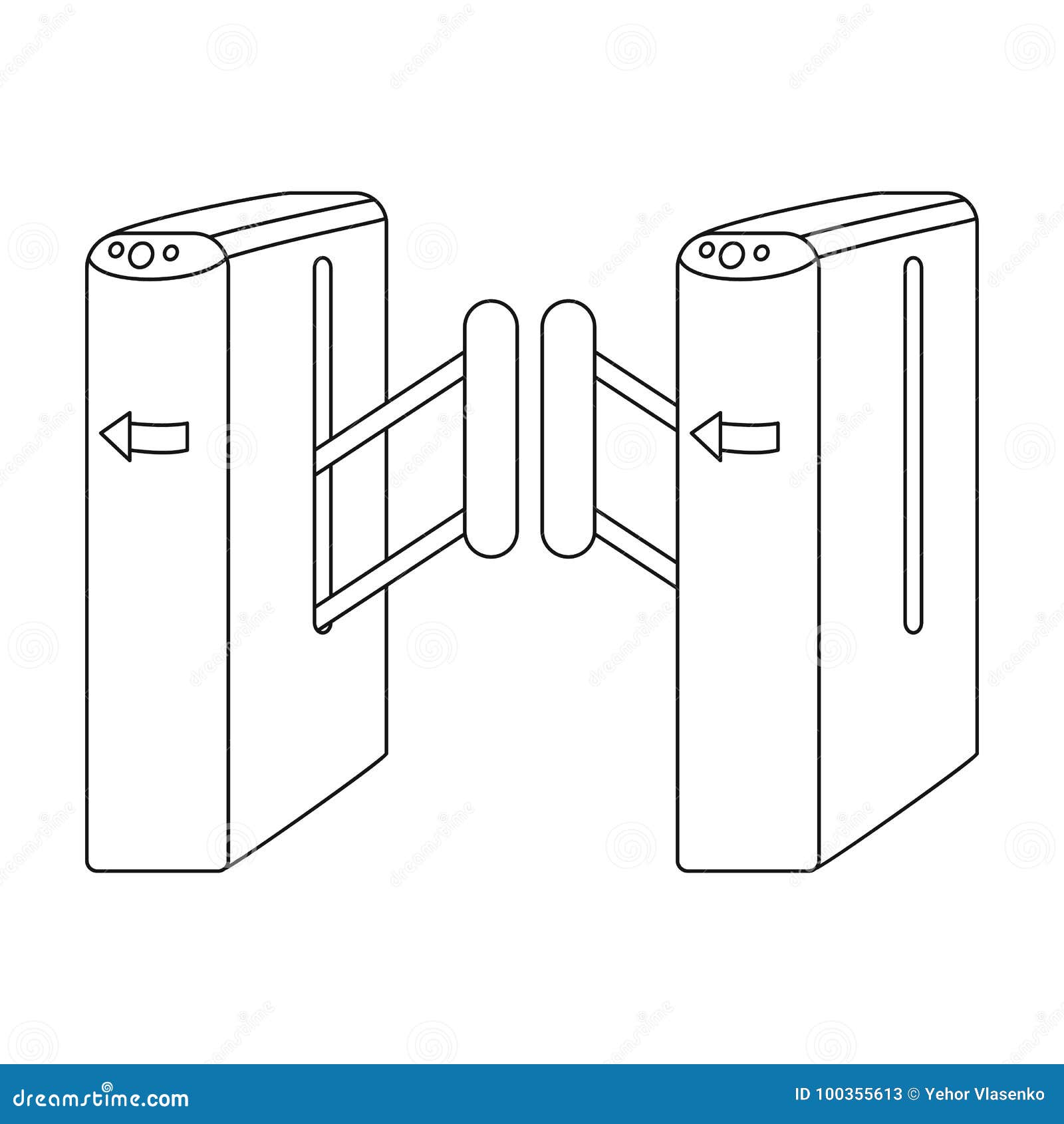 Turnstile, Single Icon in Outline Style.Turnstile Vector Symbol Stock ...