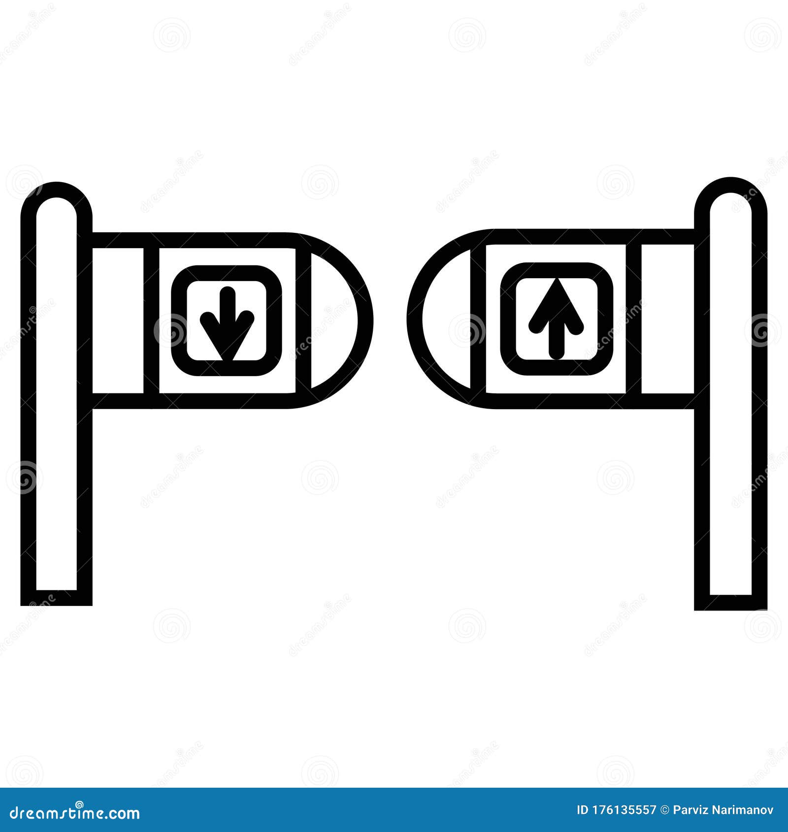 Turnstile Vector Icon Illustration Photo Stock Illustration ...