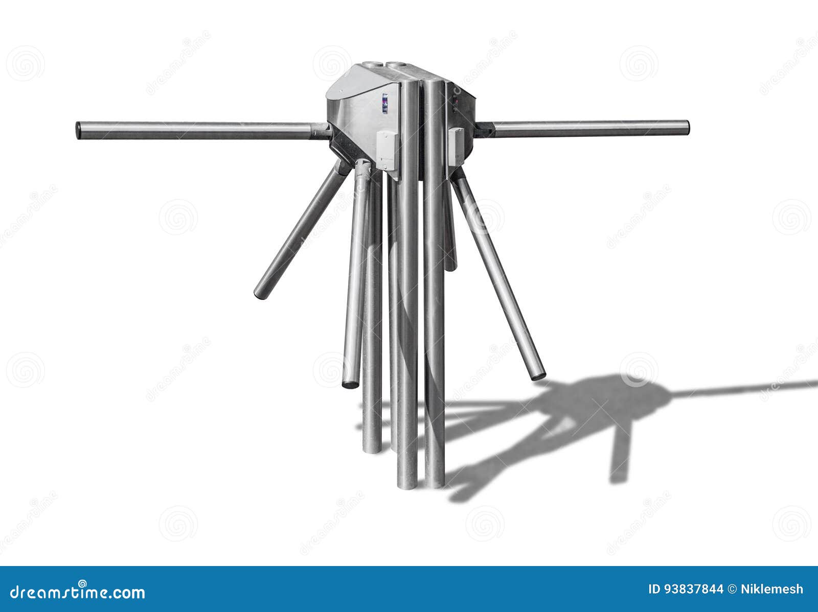 The Tripod Turnstile With Electronic Card Reader Is Closed. Of A ...