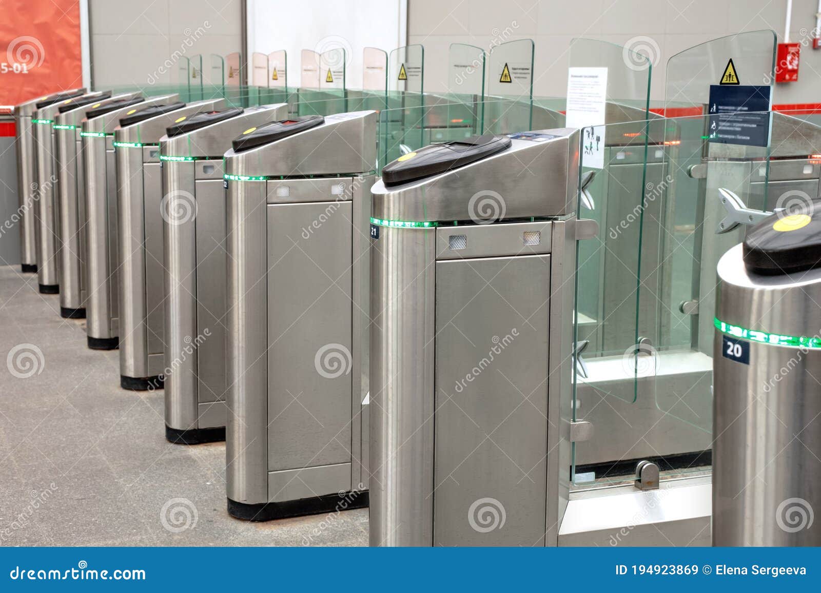 Turnstiles for Checking Tickets and Passing Passengers, Access Control ...