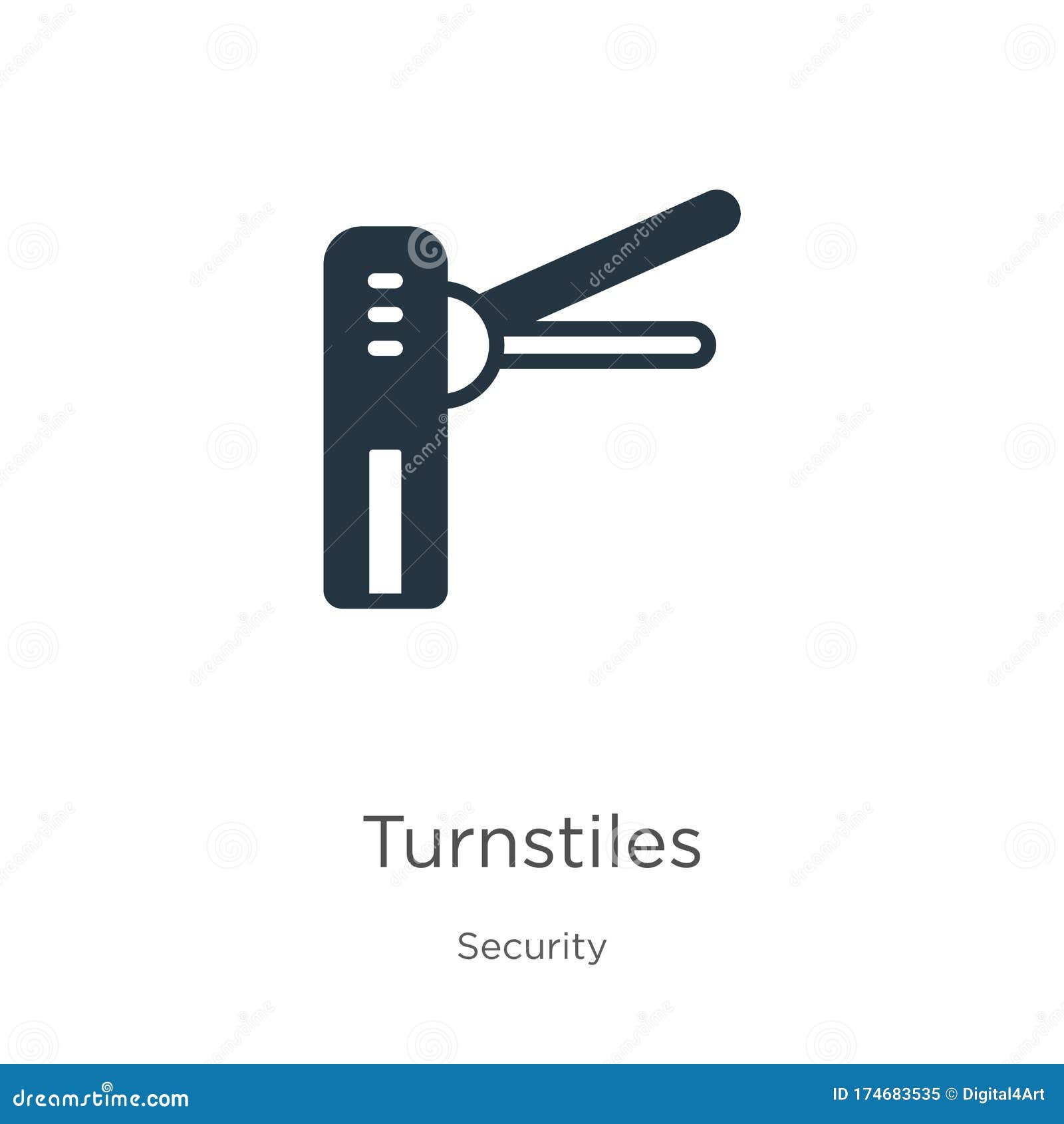 Turnstiles Icon Vector. Trendy Flat Turnstiles Icon from Security ...