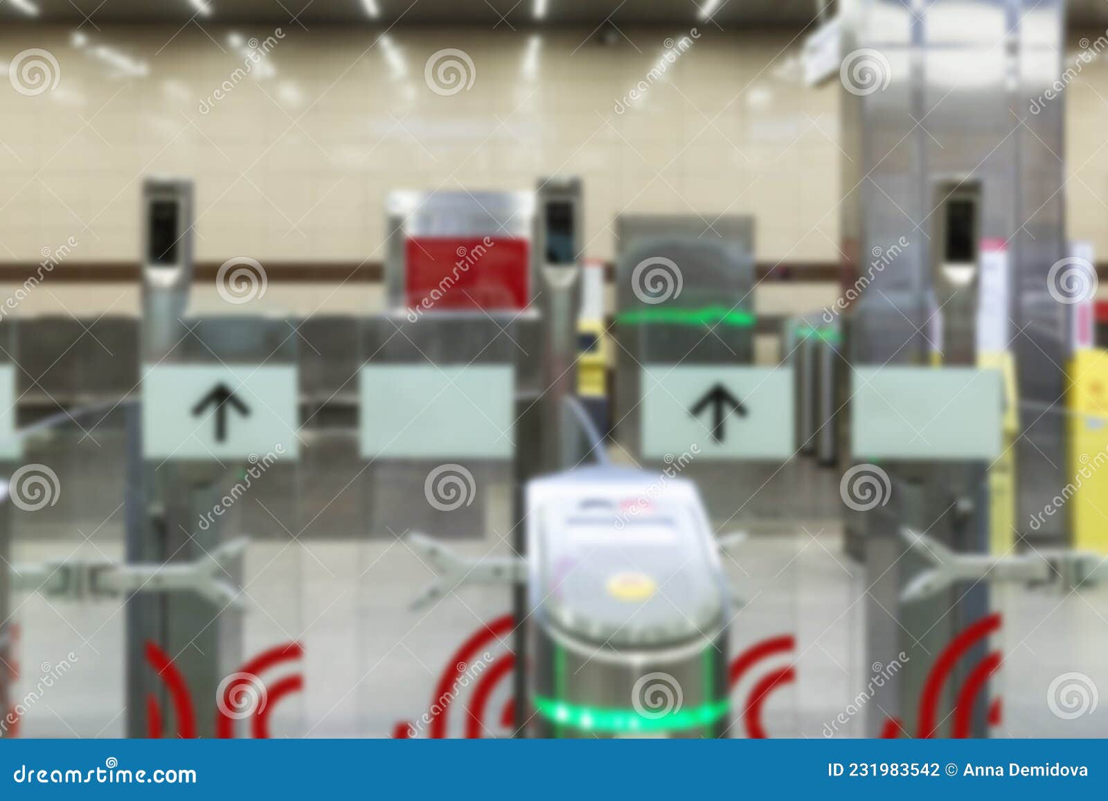 Turnstiles in the Metro with Cameras with Face Recognition System ...