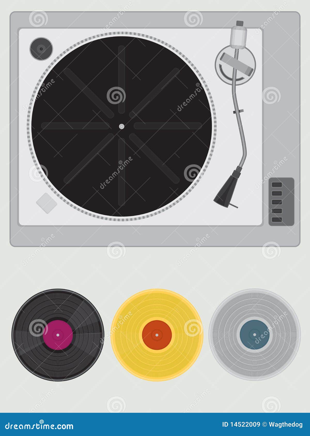 Turntable stock vector. Illustration of disk, grooved - 14522009