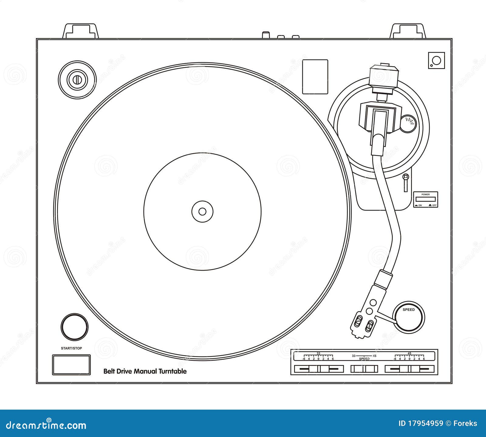 Turntable stock vector. Illustration of club, white, turntable - 17954959