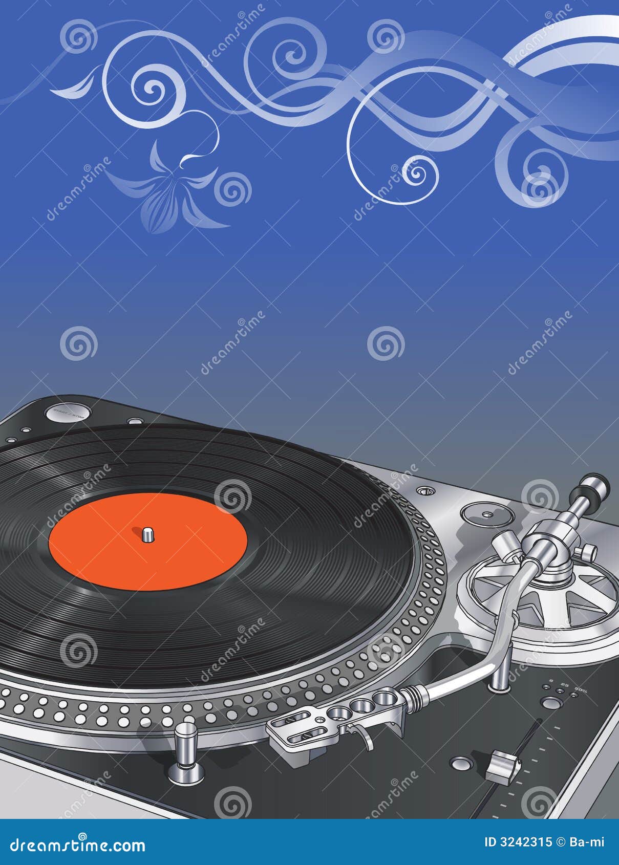 Turntable stock vector. Illustration of branch, turntable - 3242315