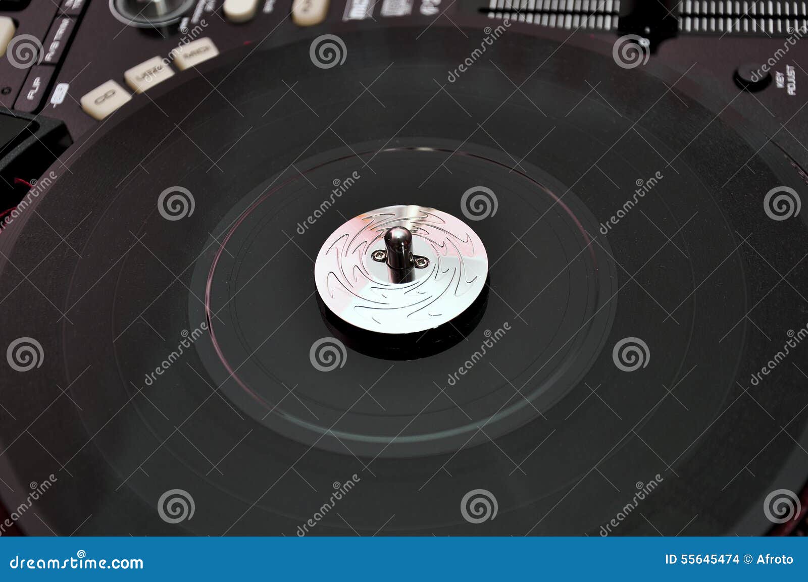 Turntable on dj music deck stock photo. Image of dance - 55645474