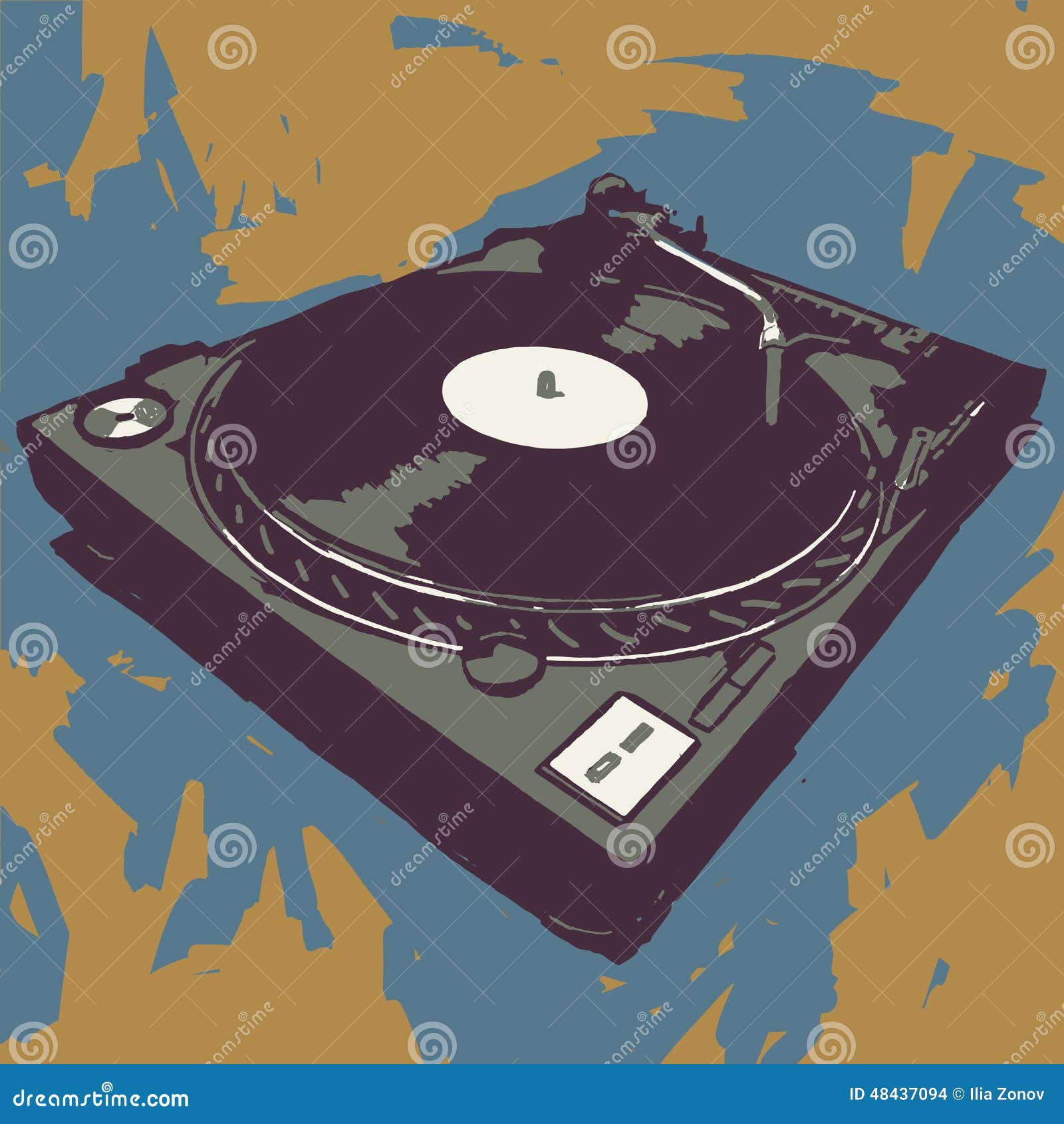 Turntable stock vector. Illustration of vintage, rave - 48437094