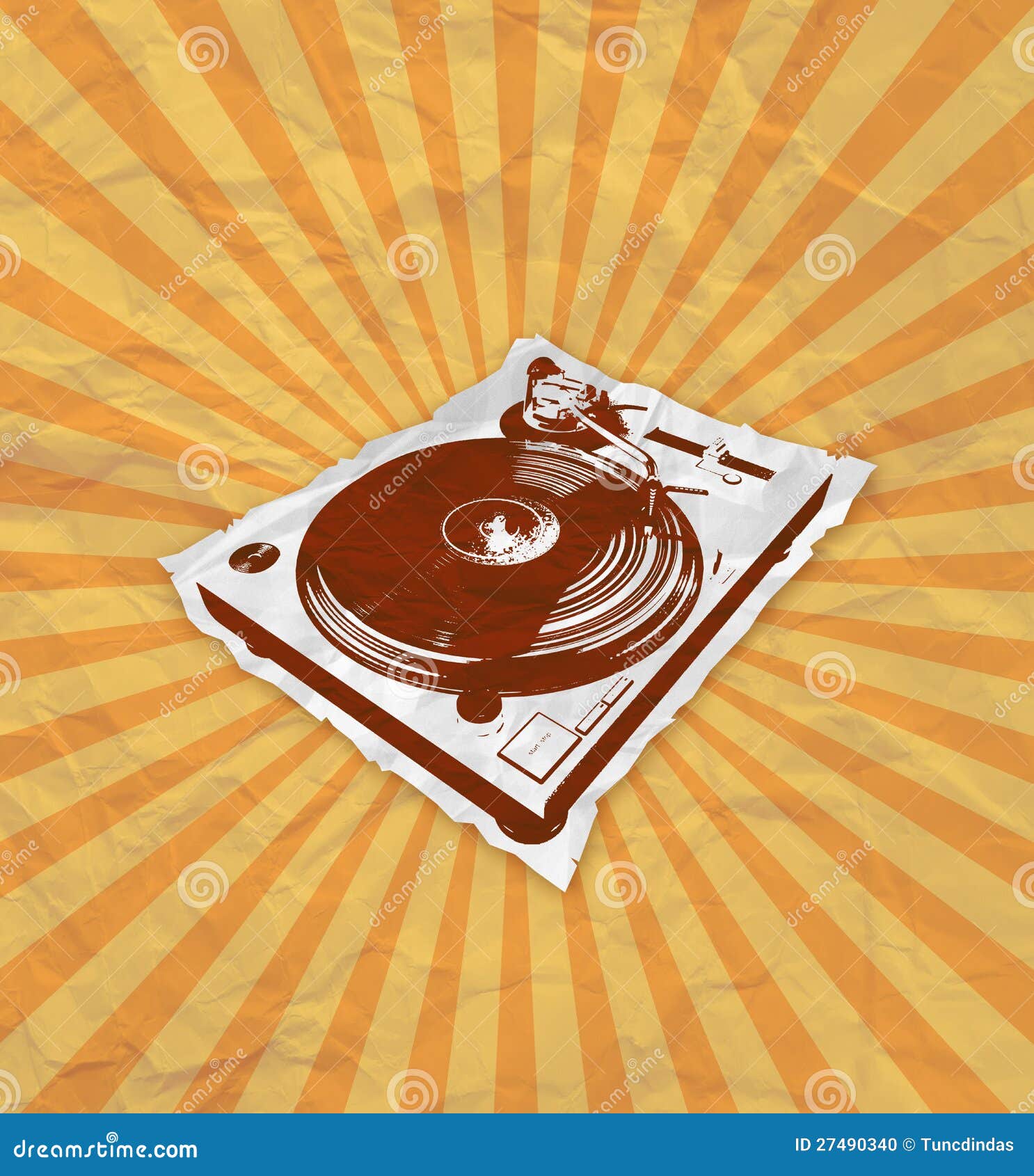 Turntable flyer 2_2 stock illustration. Illustration of retro - 27490340