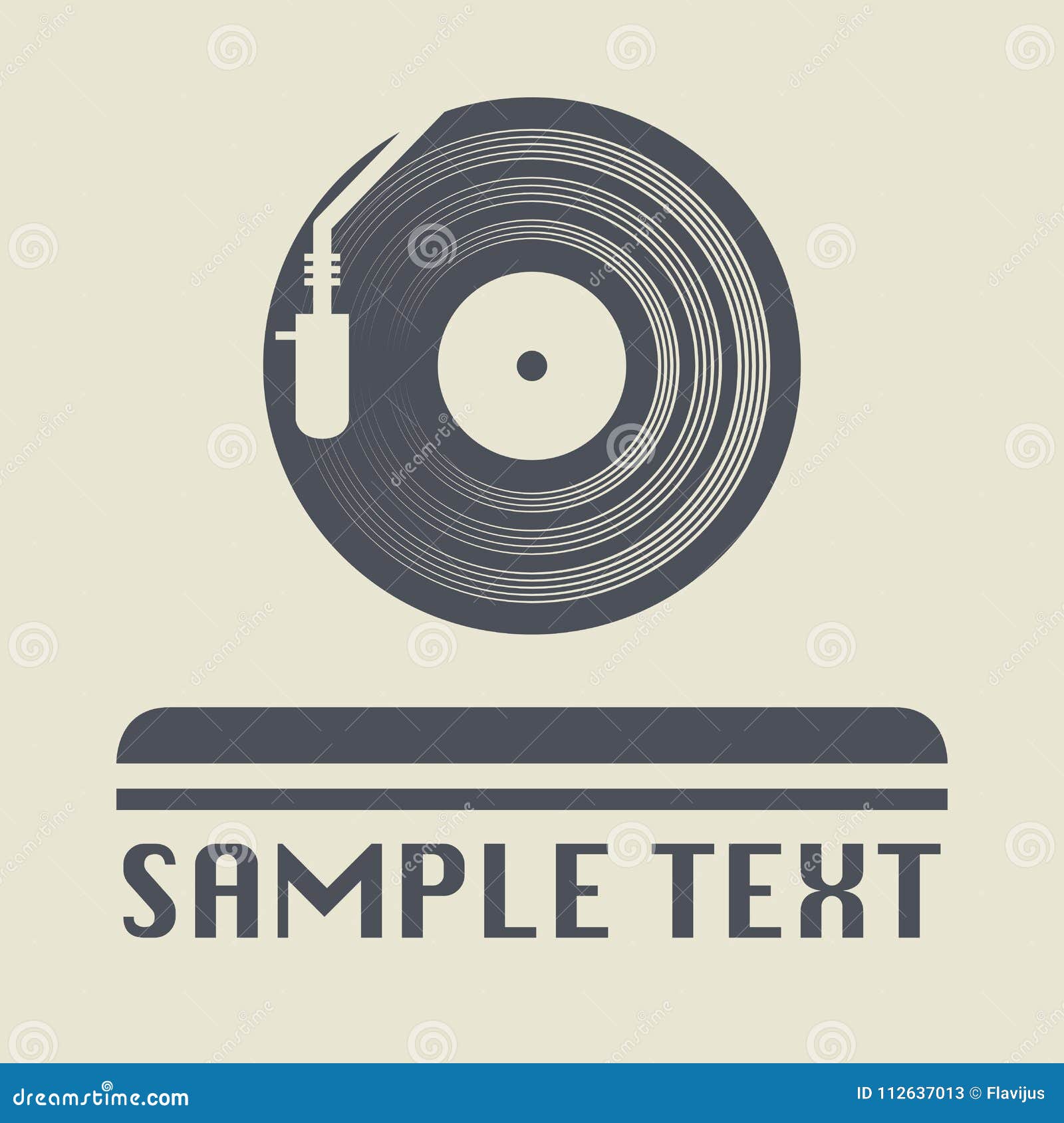 Turntable icon or sign stock vector. Illustration of disc - 112637013