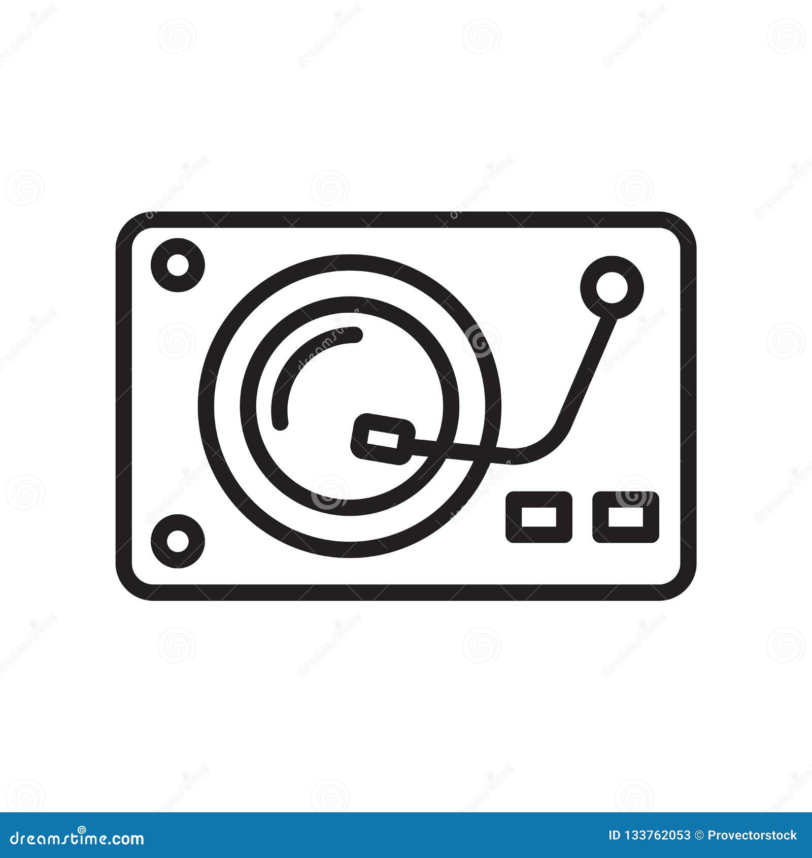 Turntable Icon Vector Sign and Symbol Isolated on White Background ...