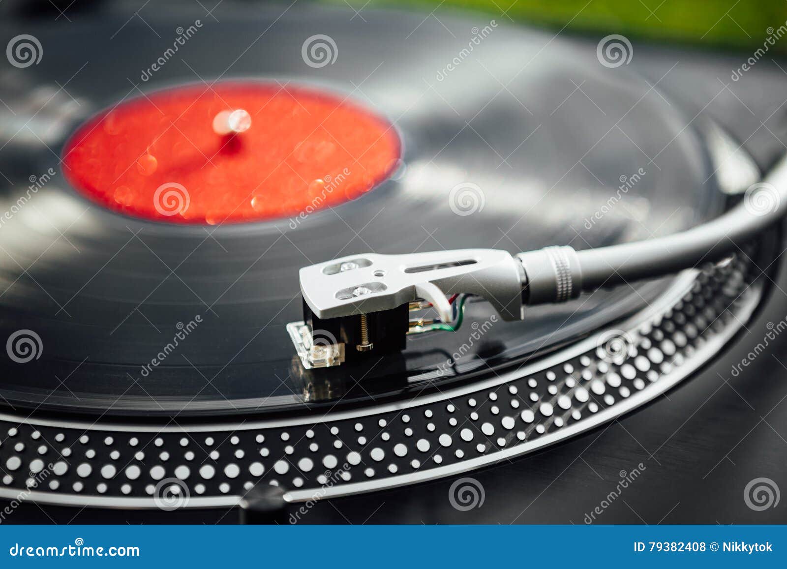 Turntable with LP Vinyl Record Stock Photo - Image of macro, equipment ...