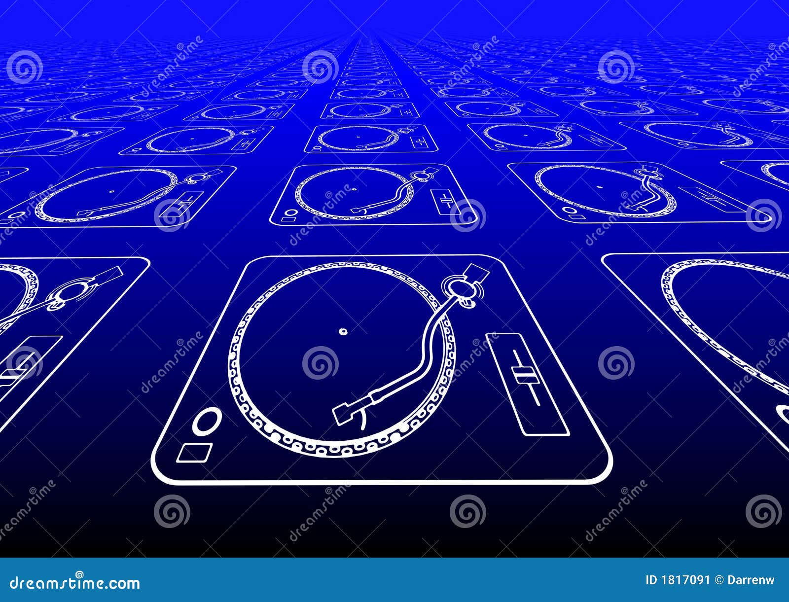 Turntable Perspective stock illustration. Illustration of darrenw - 1817091