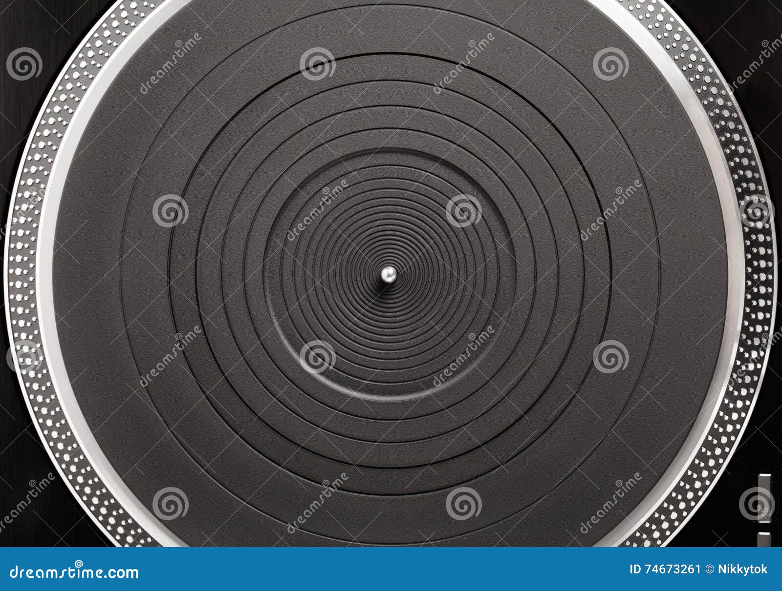 Turntable Platter, Top View Stock Image - Image of disc, entertainment ...