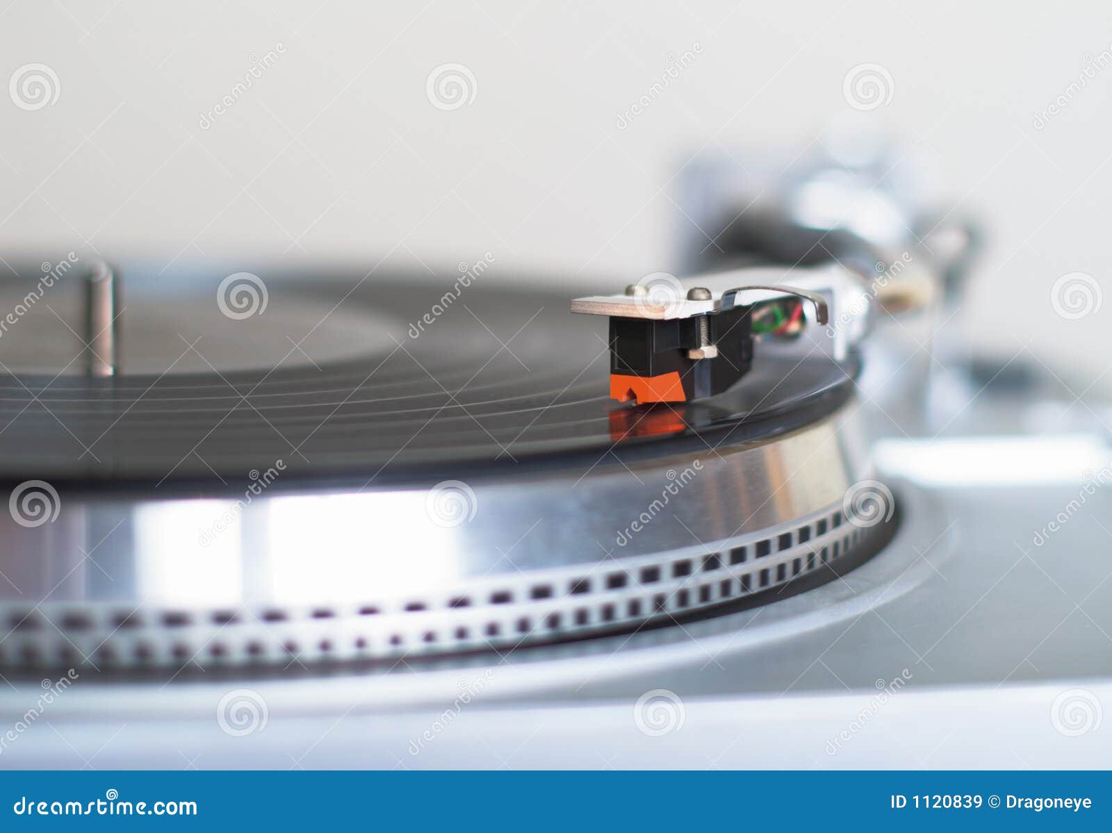 Turntable is playing disk stock image. Image of audio - 1120839