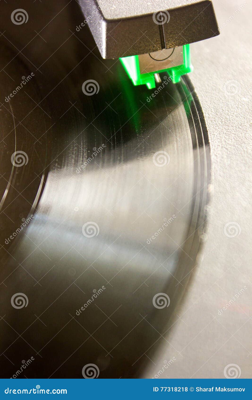 Turntable Playing Vinyl Close Up with Needle on the Record Stock Photo ...
