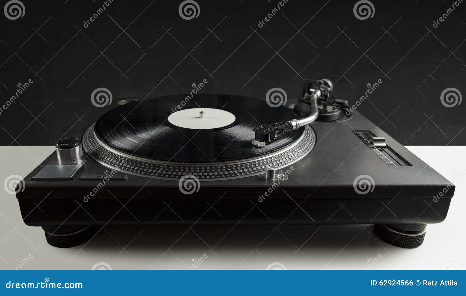 Turntable Playing Vinyl Close Up with Needle on the Record Stock Photo ...